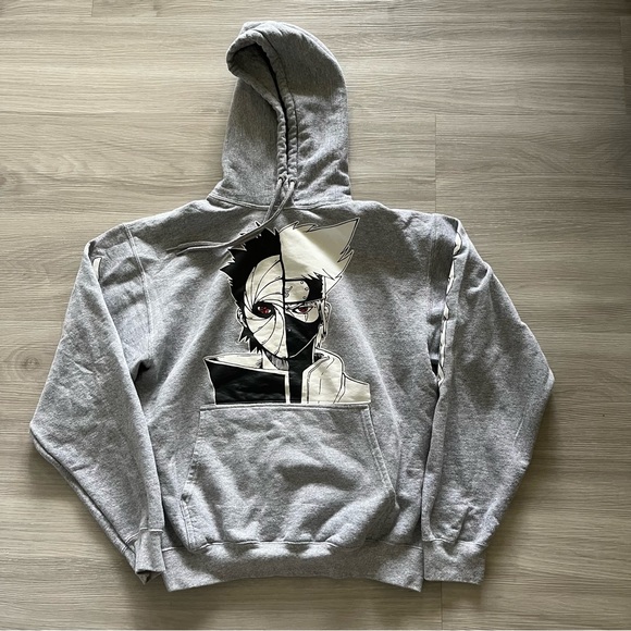 Shirts | Naruto Kakashi Obito Gray Hoodies | Poshmark